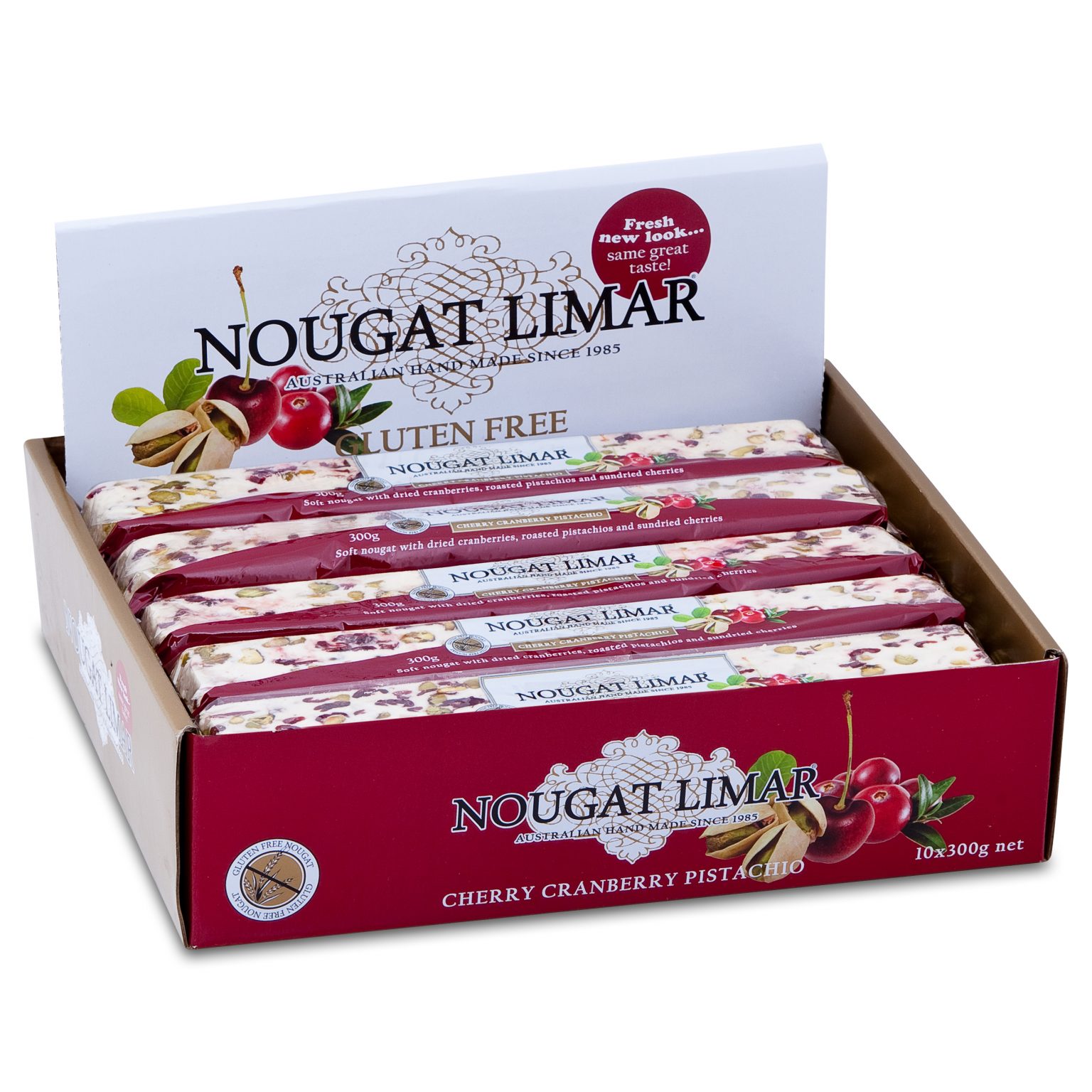 Cherry Cranberry & Pistachio - Bulk Box - Nougat Limar